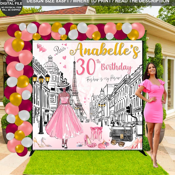 Paris Backdrop - Etsy