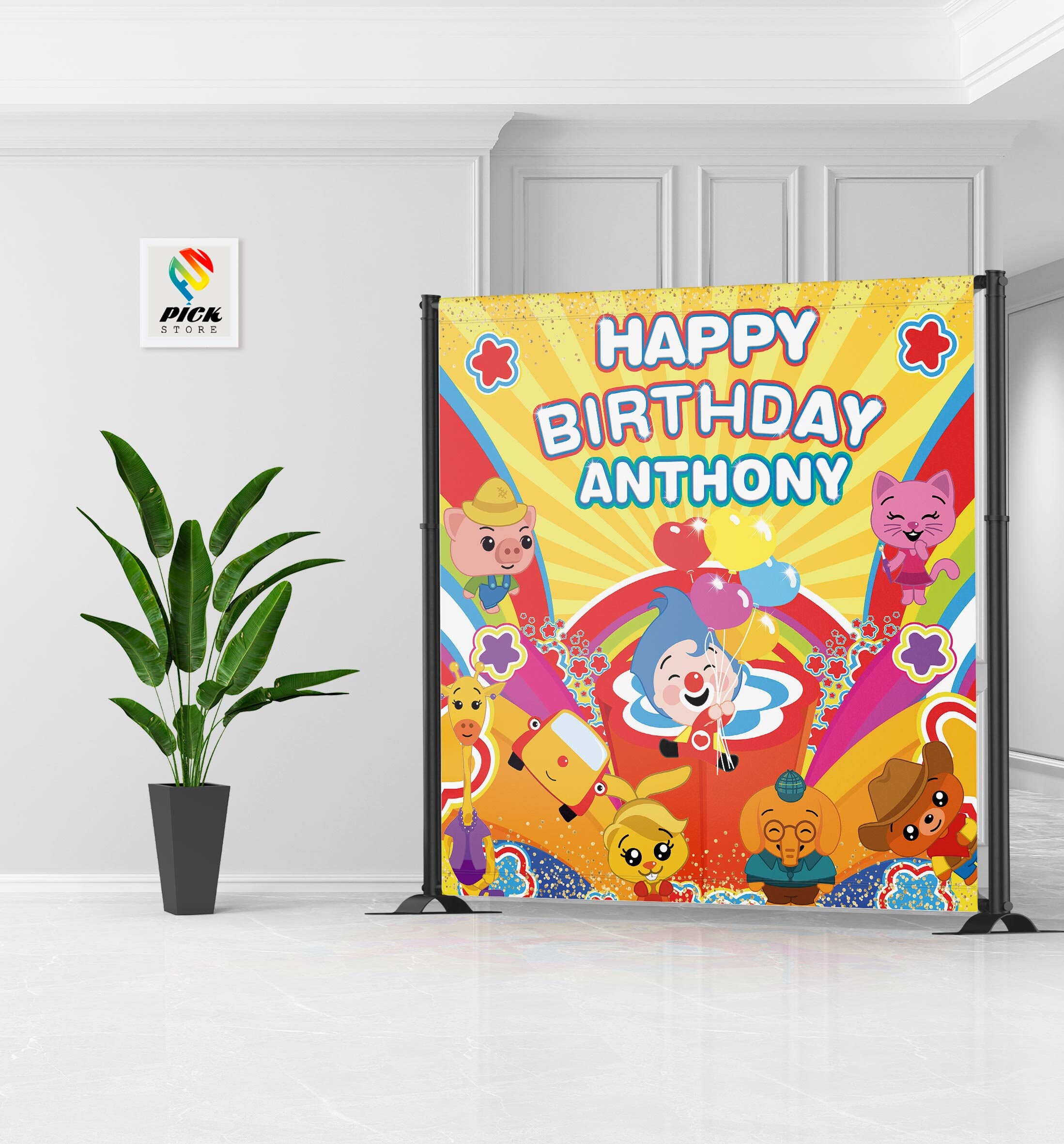 DIGITAL FILE Clown Backdrop Clown Banner Cute Clown - Etsy UK