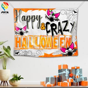 DIGITAL FILE | Halloween Bats Backdrop | Halloween Bats Decor | Funny ...