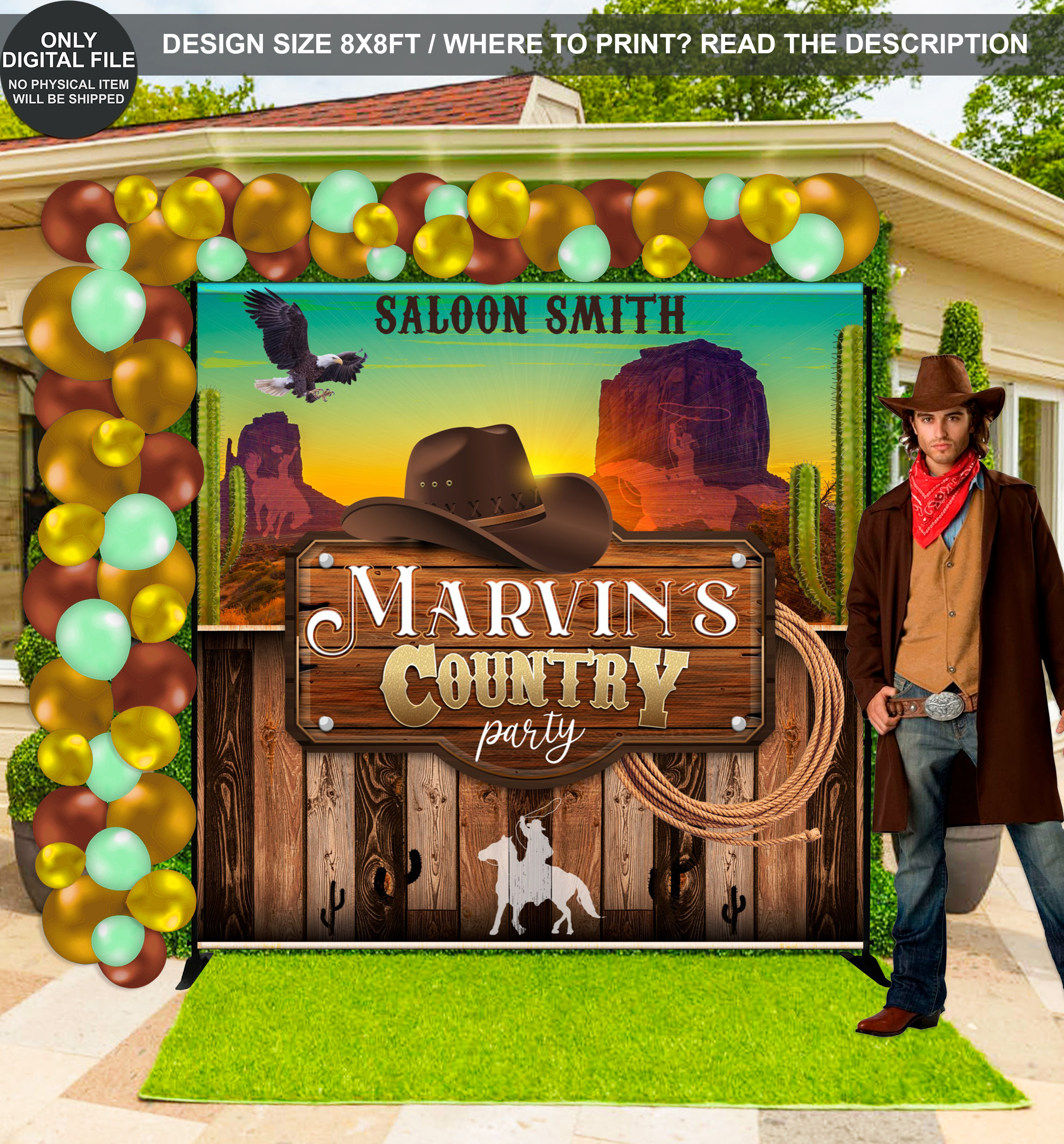 Western Party Backdrop