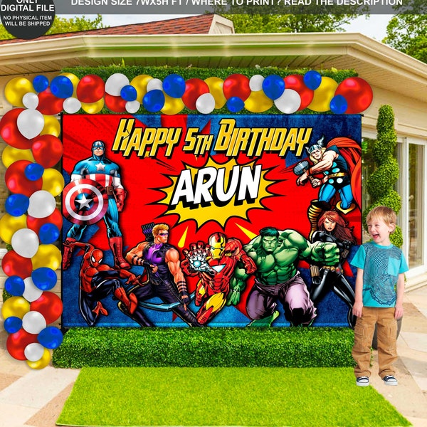 Super Hero Backdrop - Etsy