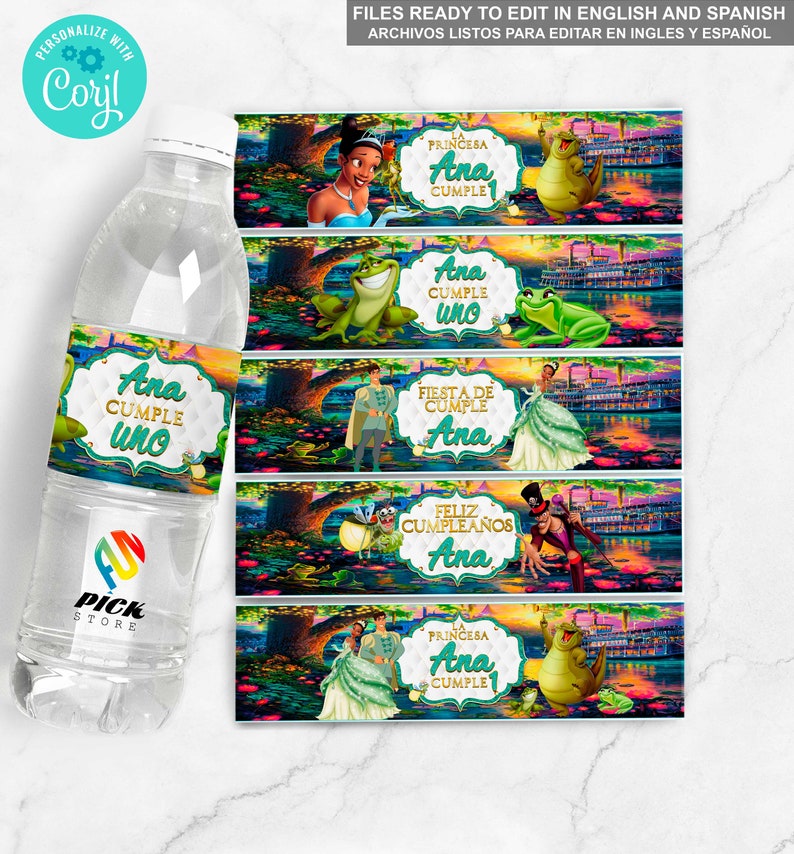 Princess Water Bottle Labels African American Princess Drink - Etsy