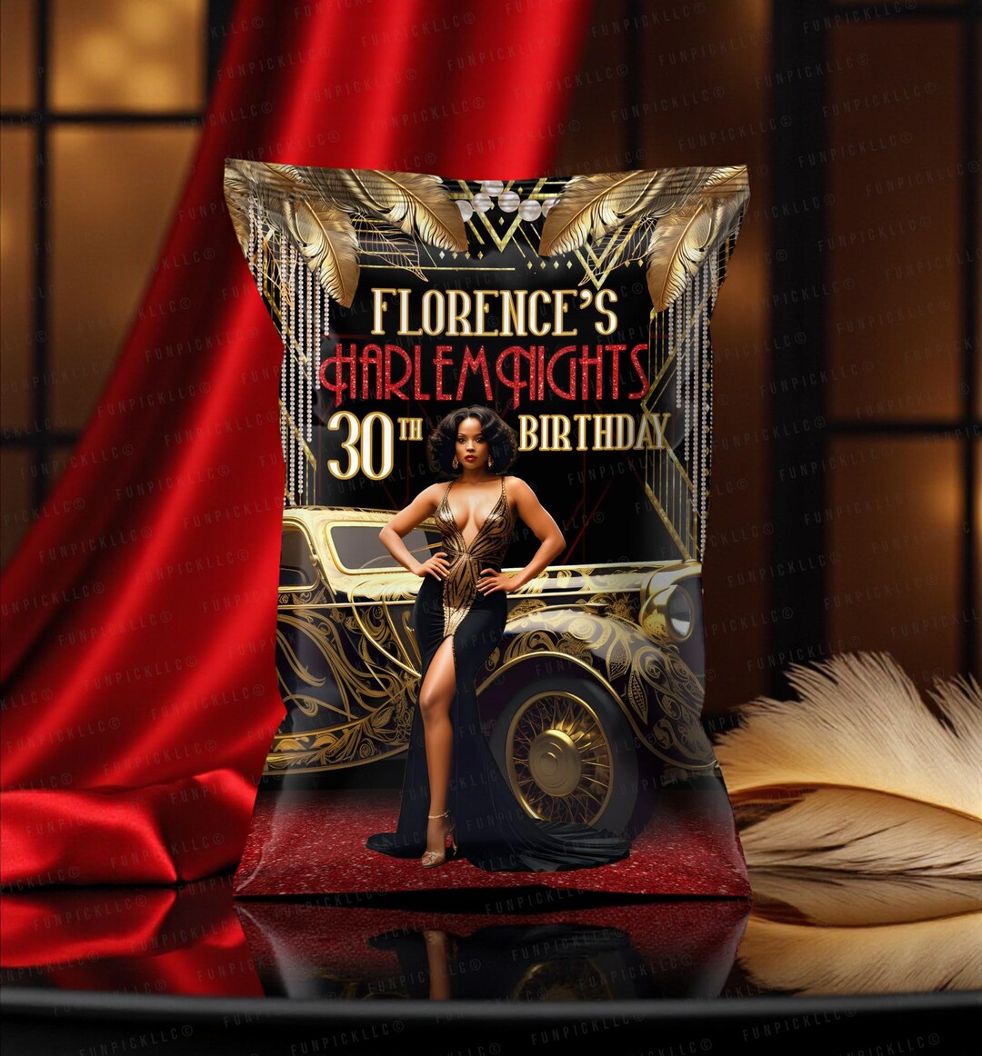 Gatsby Chip Bag Wrap: Harlem Nights Party Favor (digital Downloa ...