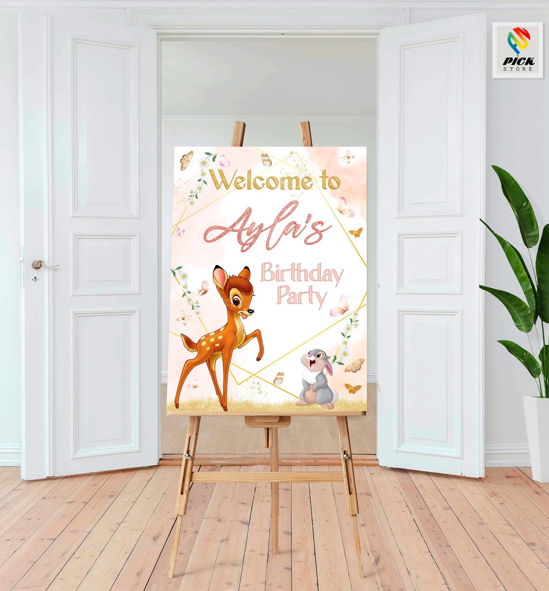 DIGITAL Cute Deer Welcome Sign Cute Deer Sign Printable Cute Deer ...
