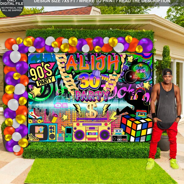 90’s Backdrop - Etsy