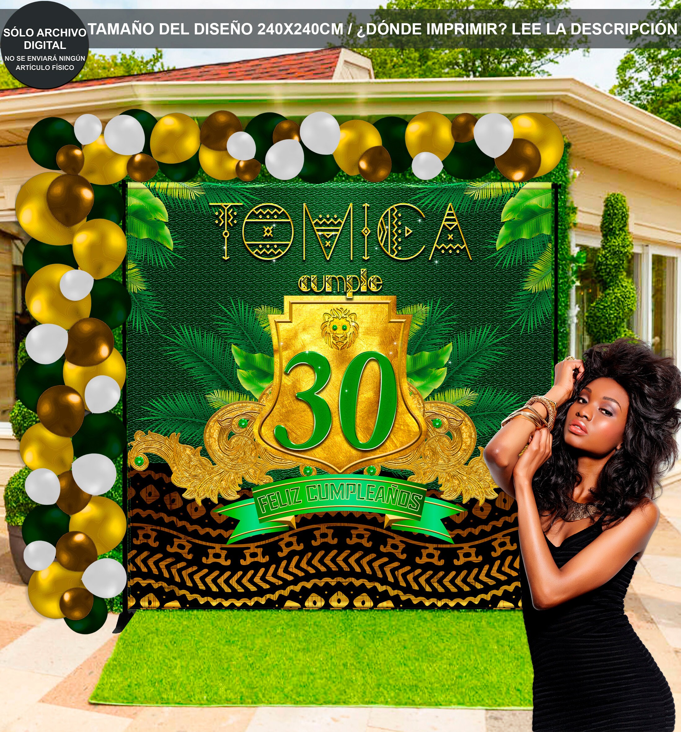 DIGITAL FILE African Backdrop African and Emerald Backdrop - Etsy