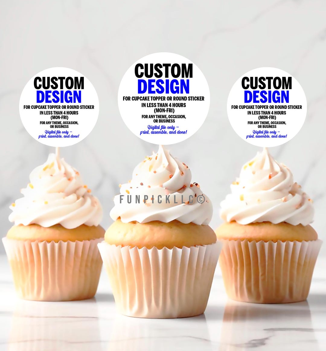 Custom Cupcake Topper Design: Personalized Theme (only Digital File ...