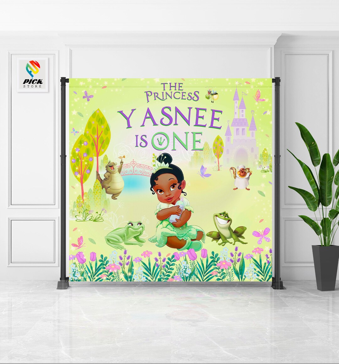 African American Baby Princess Backdrop | Princess Banner | Princess ...