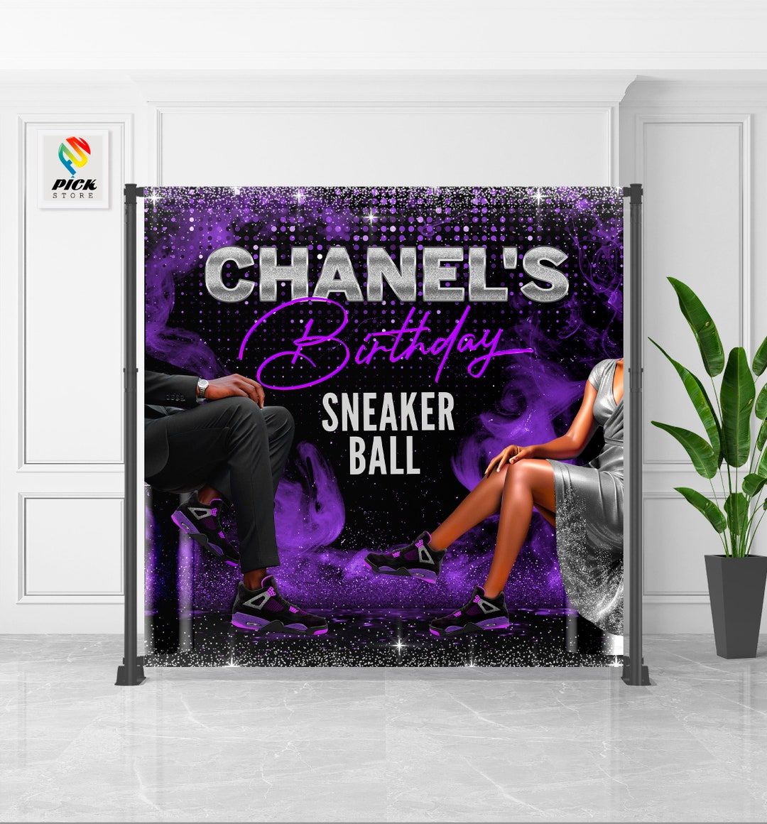 Sneaker Ball Backdrop Sneaker Banner Sneaker Bash Party Sneaker Gala ...