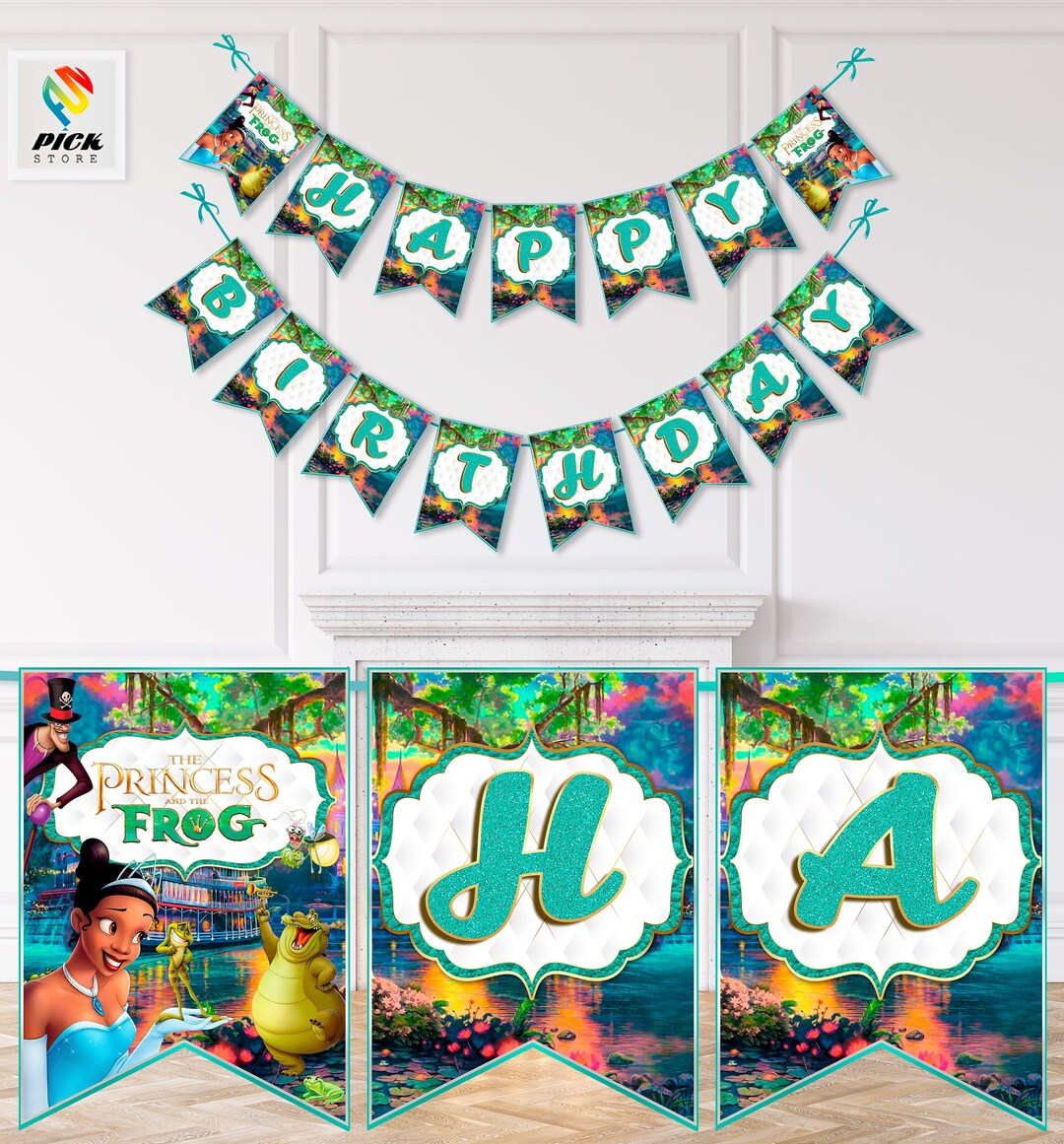 Feliz Cumpleaños de Princesa Banderín de Princesa Fiesta de Cumpleaños ...
