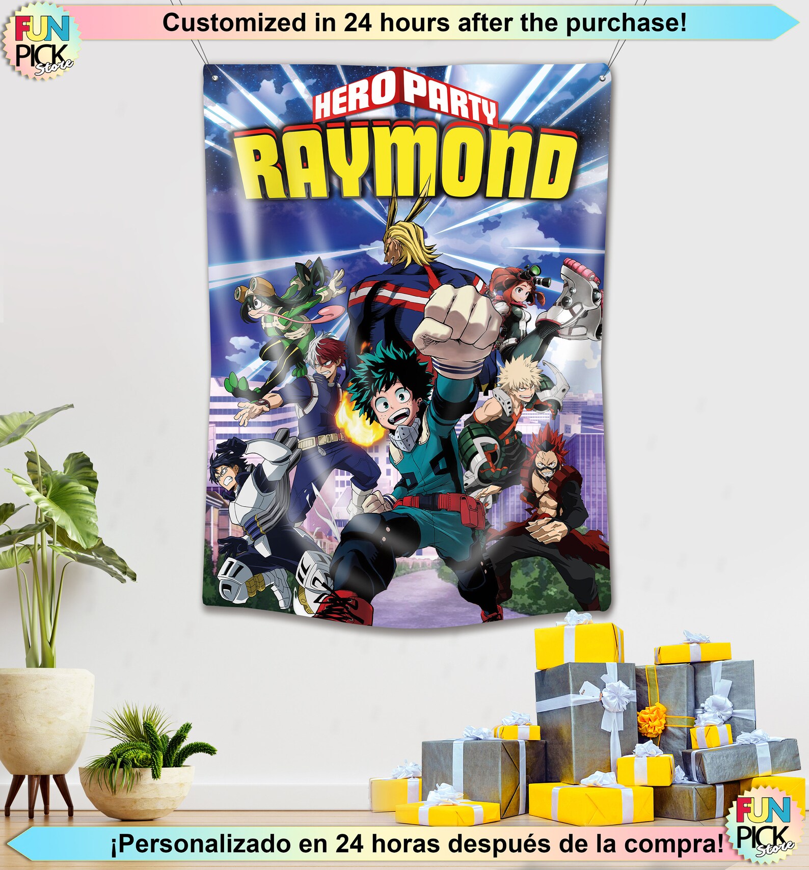 My hero Academia Backdrop My hero Academia Banner My hero | Etsy