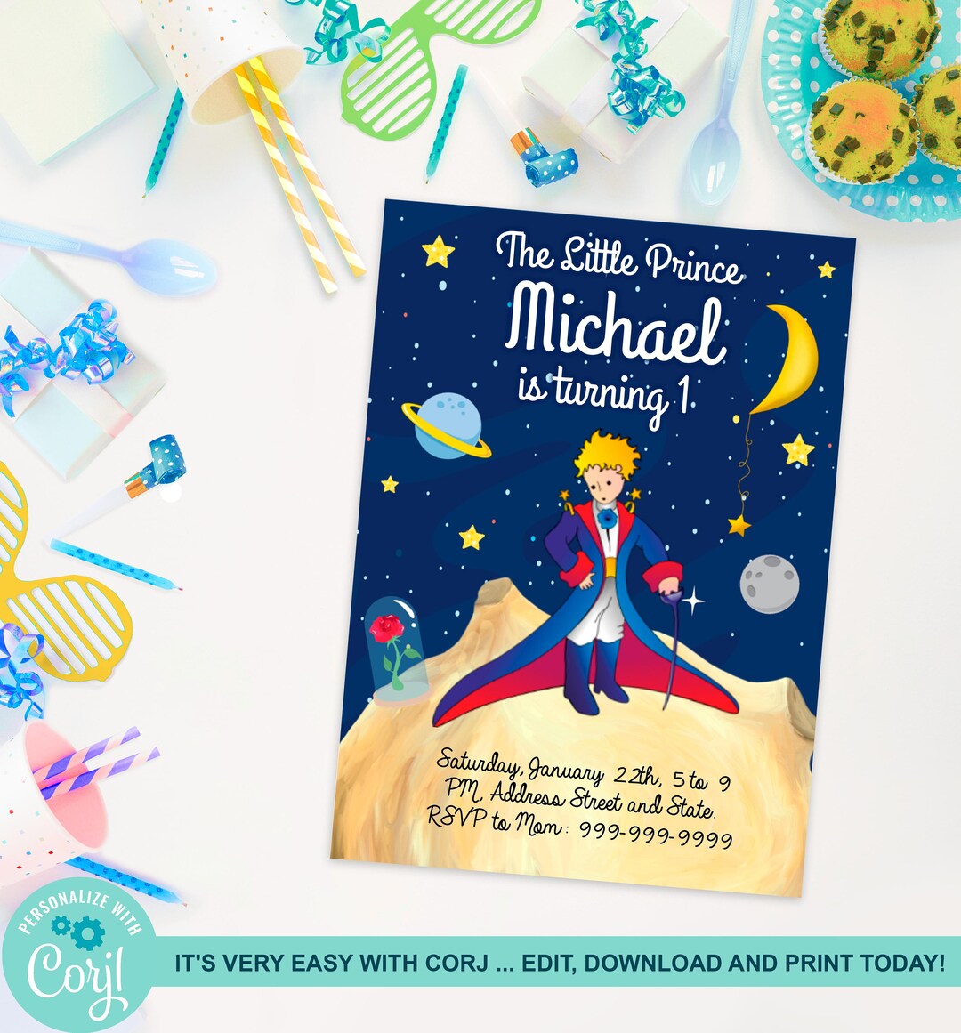 DIGITAL Invitación de cumpleaños de El Principito Fiesta de El ...