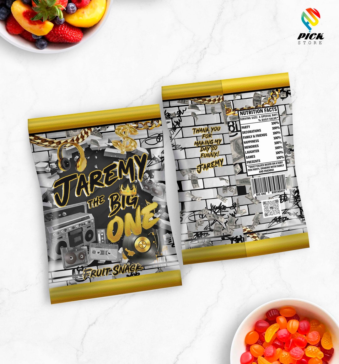 The Big One Fruit Snack Wrapper, Notorious Candy Wrappers, Graffiti ...