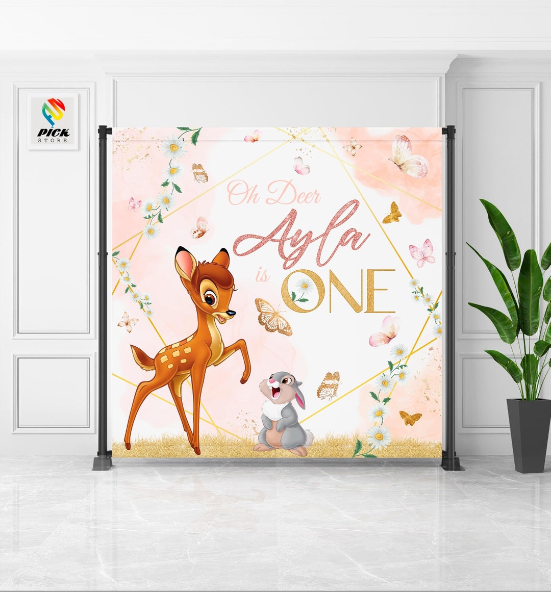 DIGITAL FILE Bambi Deer Backdrop Bambi Deer Banner Bambi Deer Birthday ...