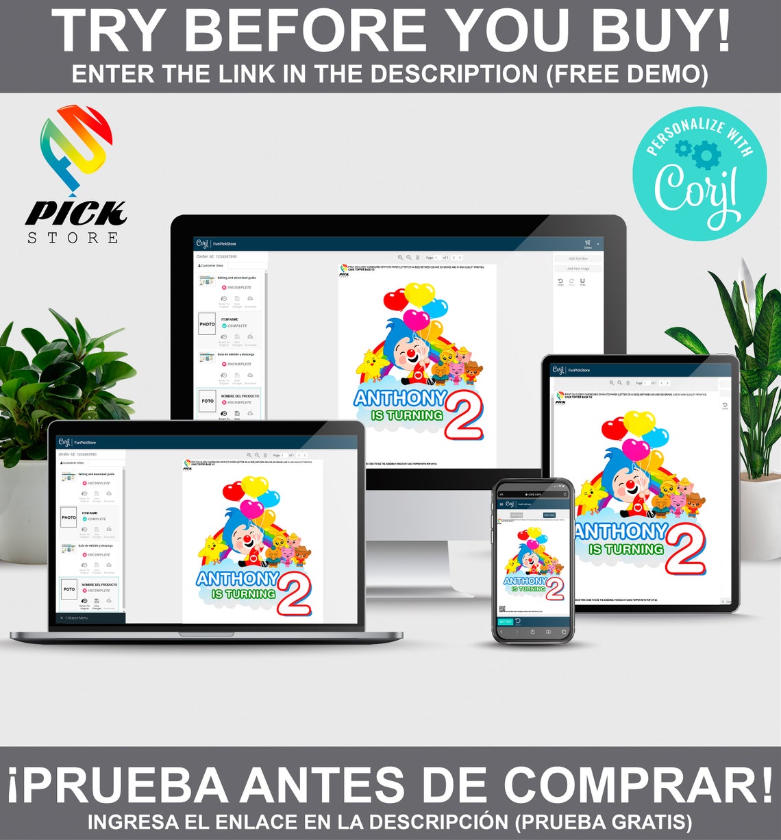 DIGITAL FILE Clown Cake Topper Clown Cake Decoration - Etsy