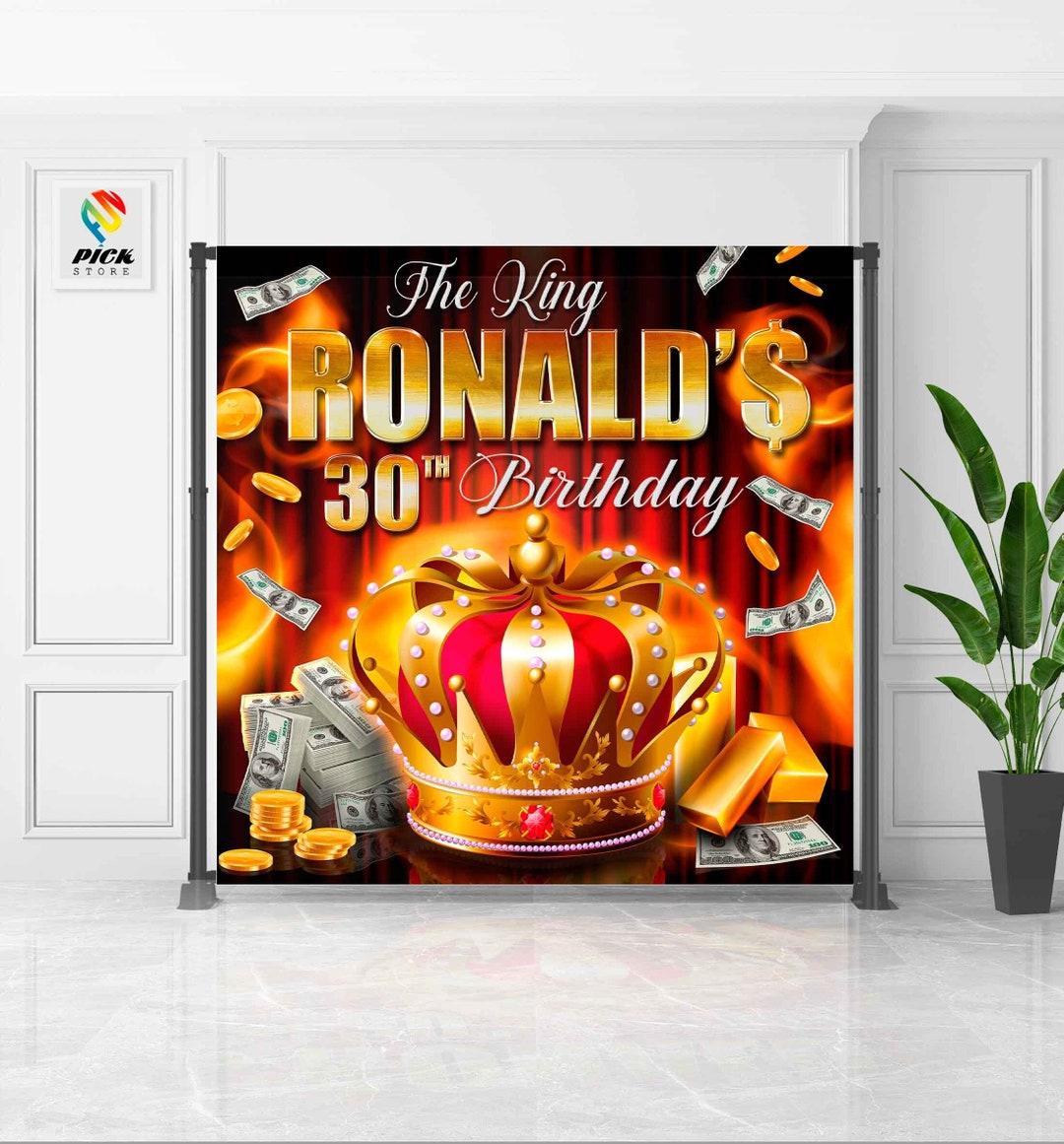 Money Backdrop | Dollar Banner | Cash Party Backdrop | King Crown Photo ...