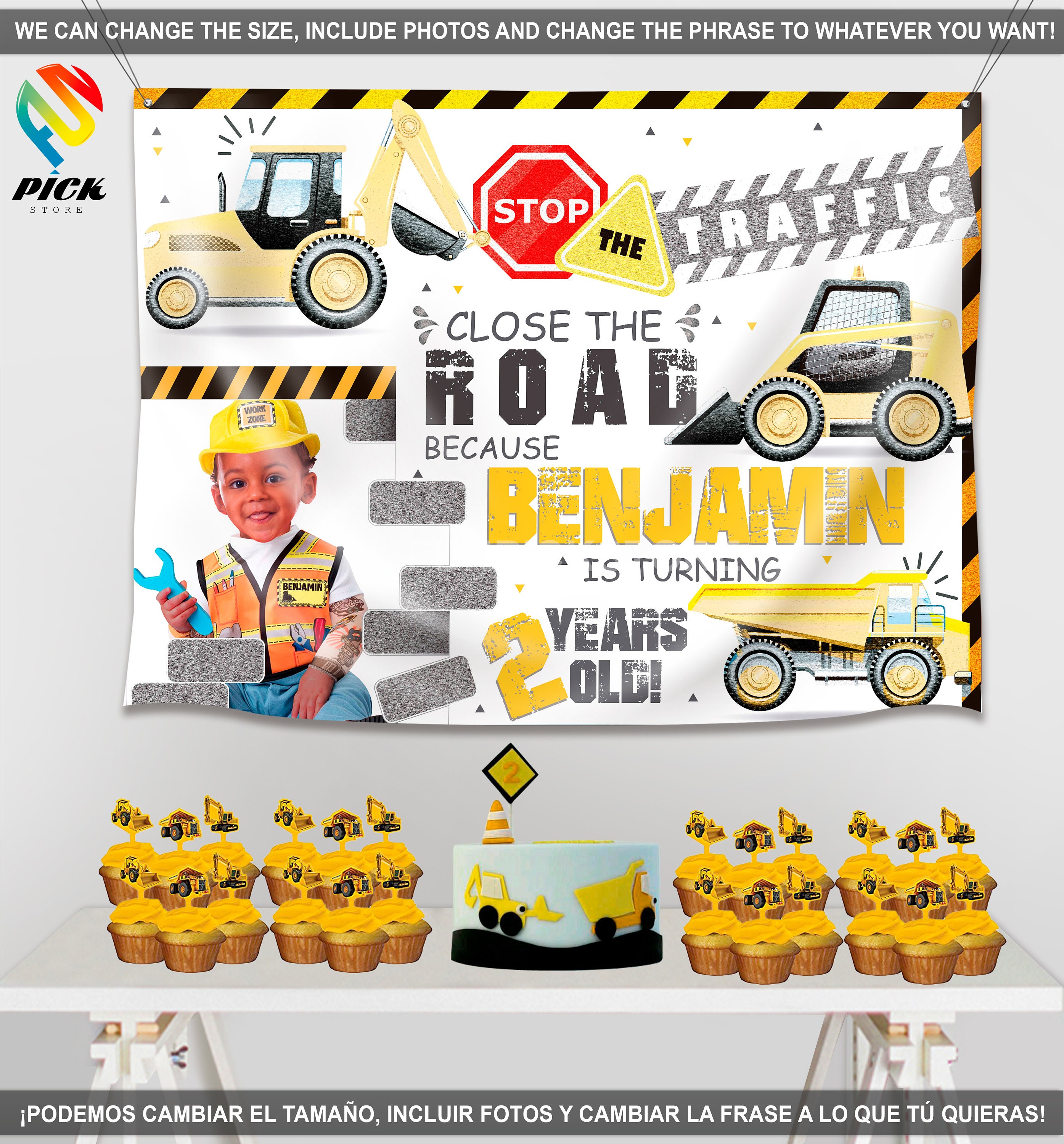 DIGITAL FILE Construction Backdrop Construction Banner - Etsy