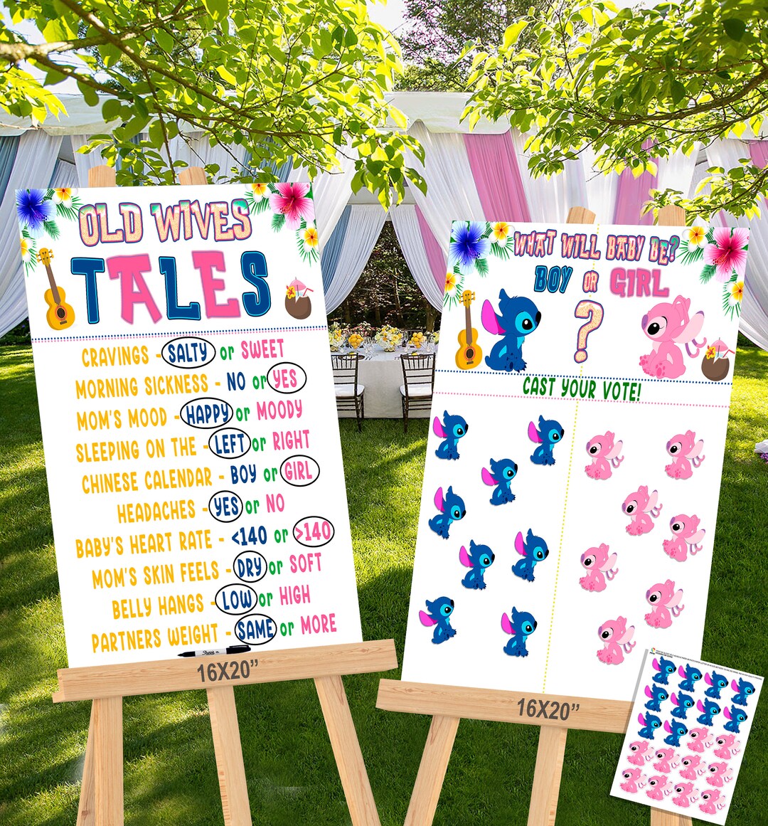 DIGITAL FILE Stitch and Angel Voting Board Stitch and Angel Voting Sign ...