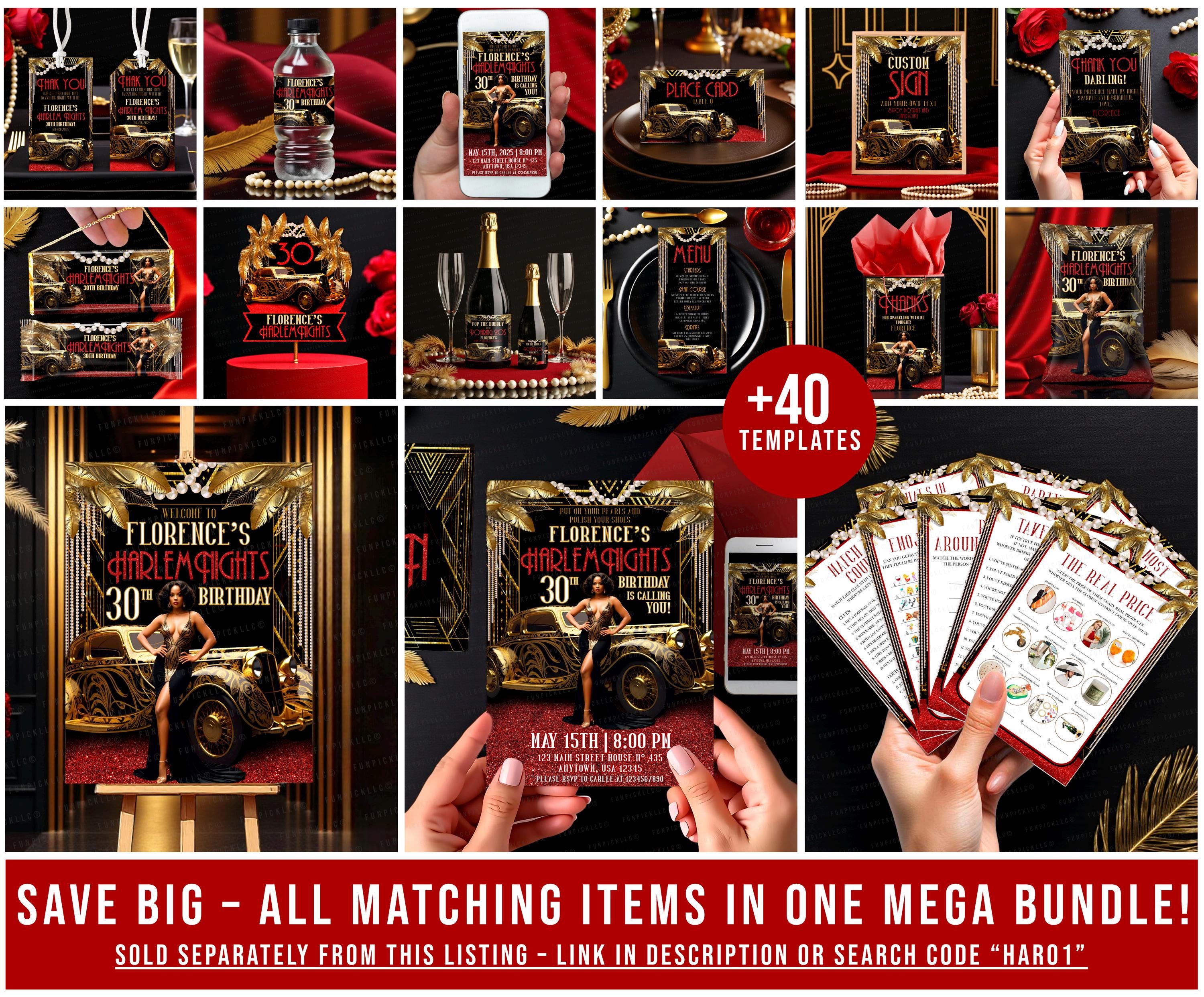 Harlem Nights Birthday Banner: Roaring 20s Photo Backdrop (digital ...