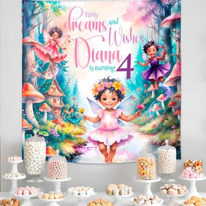 Fairy Garden Birthday Banner: Custom Backdrop (DIY Digital File ...