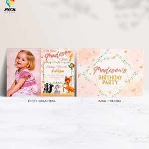 DIGITAL FILE | Bambi Printable Invitation | Bambi Birthday Invitation ...