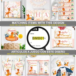 DIGITAL FILE | Bambi Bottle Labels | Bambi Printable Labels | Bambi ...
