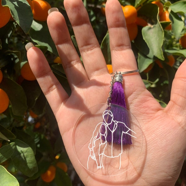 Custom Photo Outline Keychain - Etsy