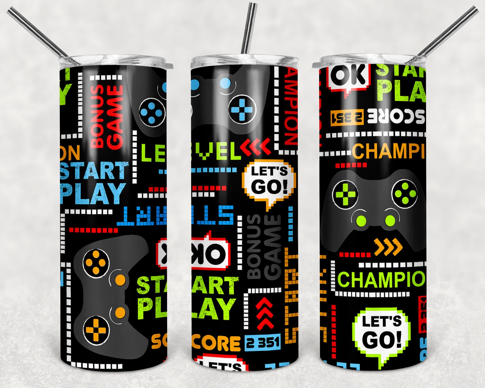 SEAMLESS Retro Gamer Gaming Sublimation Designs Downloads Skinny ...