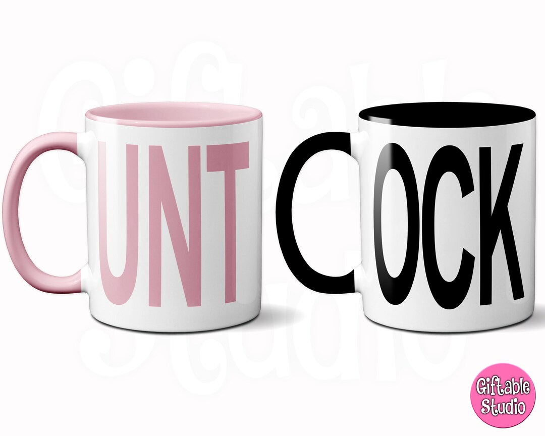 Rude Text Mug Set: Sarcastic Offensive Mugs, Adult Humor - Etsy
