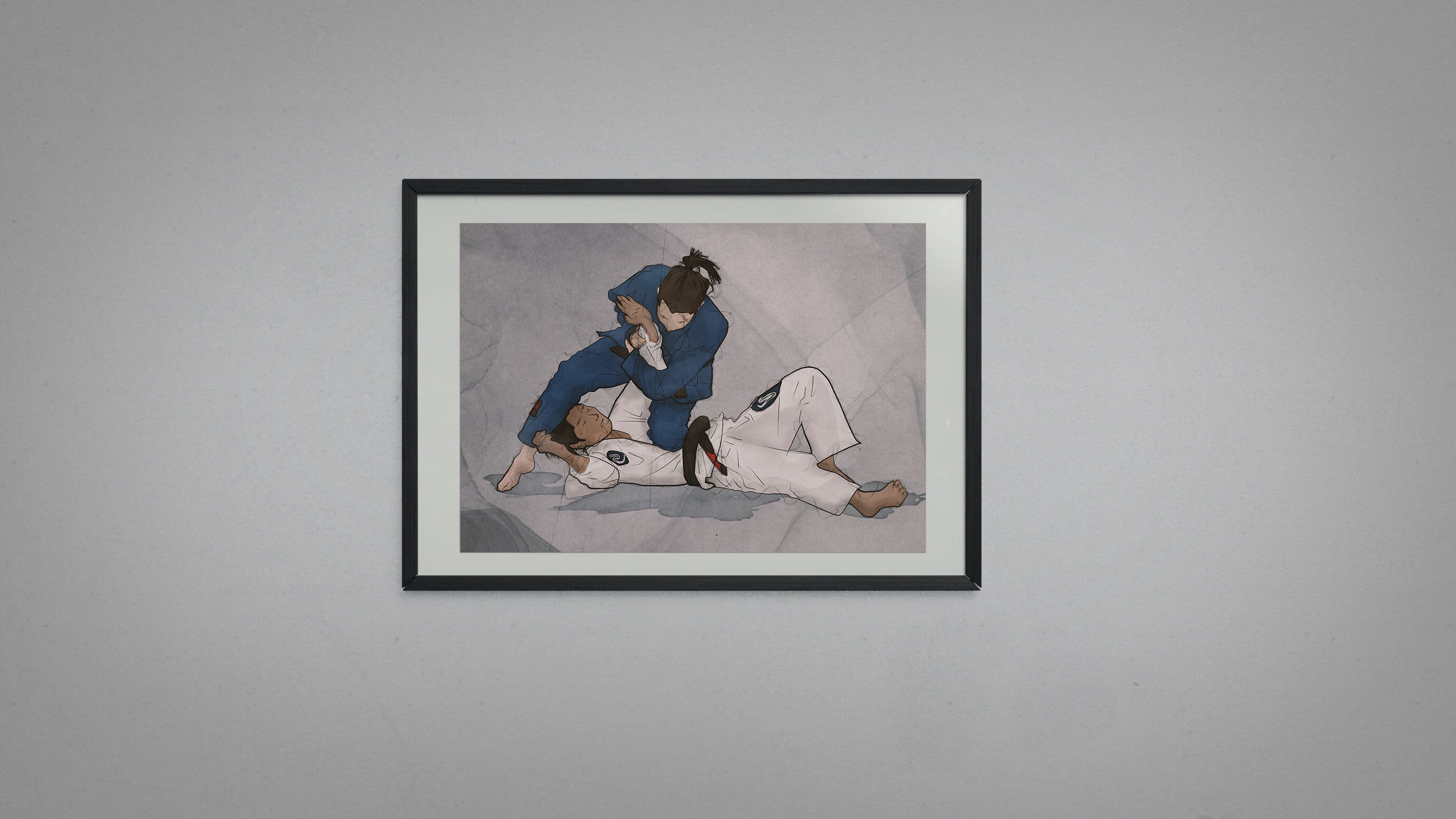 Brazilian Jiu Jitsu Art Print 'step Over Armbar' - Etsy