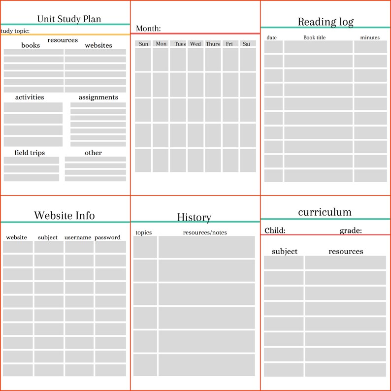 Homeschool Planner - Teacher Planner - Mom Planner - Complete ...