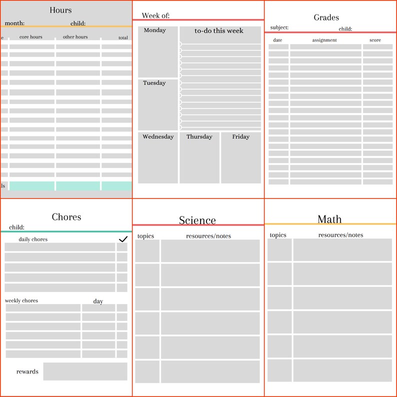 Homeschool Planner - Teacher Planner - Mom Planner - Complete ...