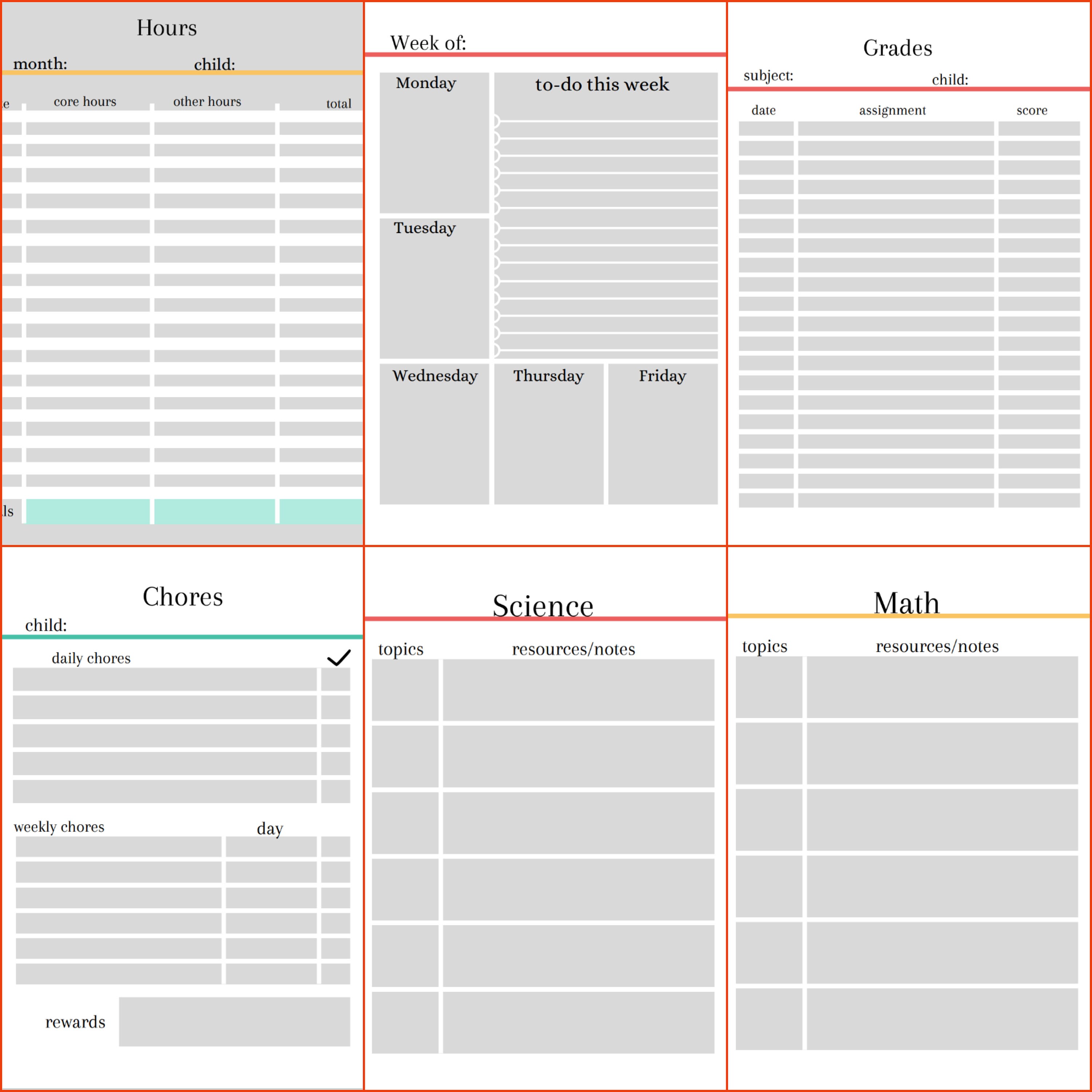 Homeschool Planner - Teacher Planner - Mom Planner - Complete ...