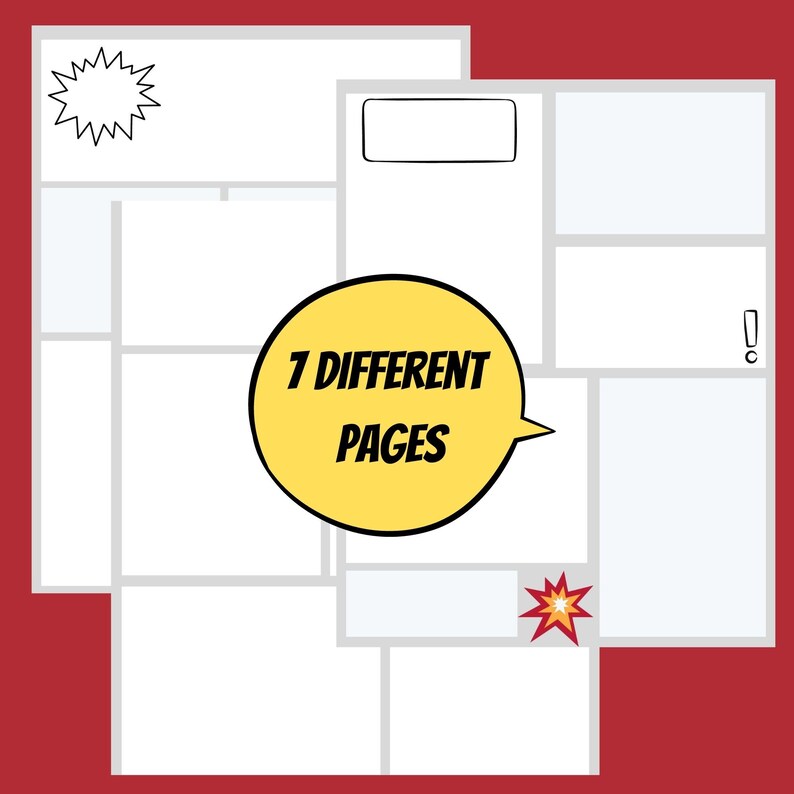 Blank Comic Book - Make Your Own Comic - Comic Book Template - Design a ...