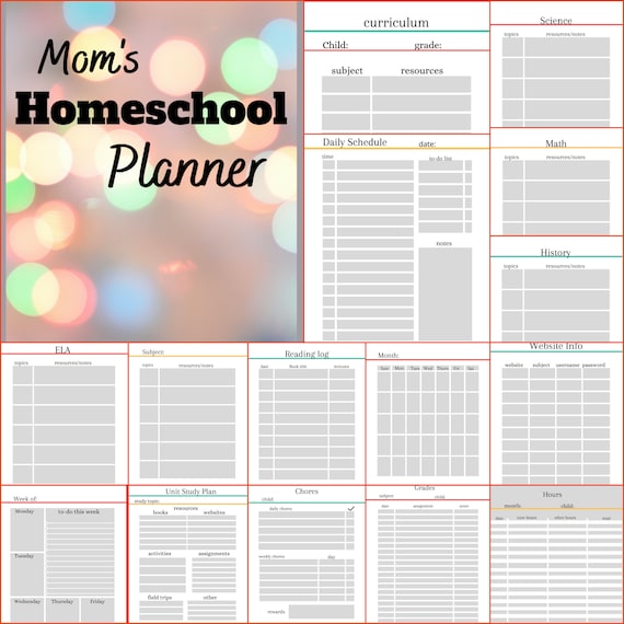 Homeschool Planner Teacher Planner Mom Planner Complete | Etsy