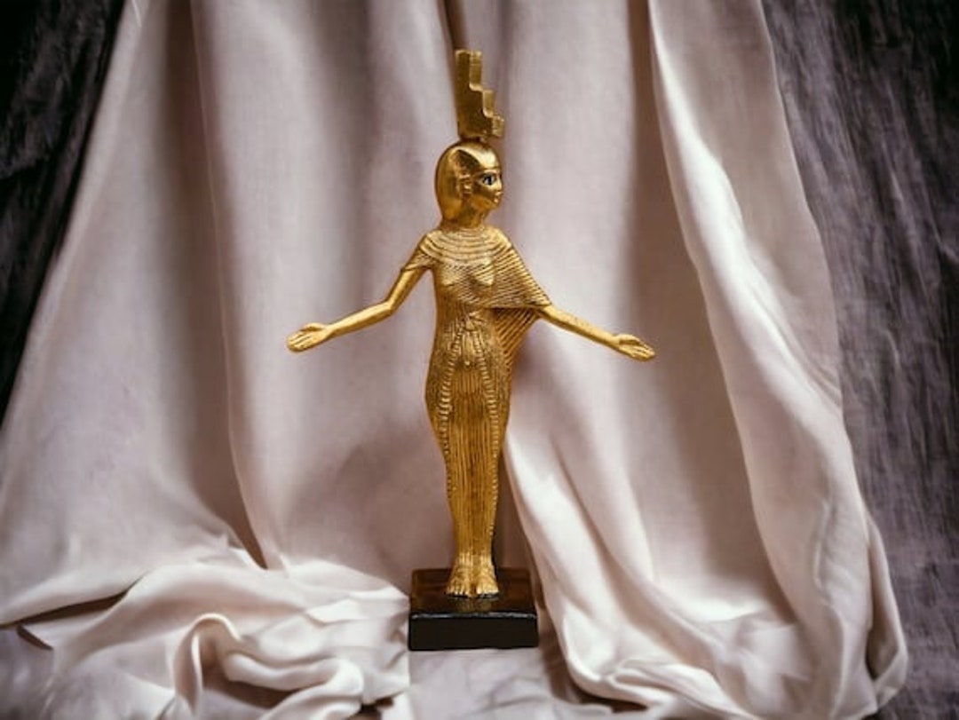 Vintage Egyptian Golden Statue of ISIS Goddess of Love - Etsy