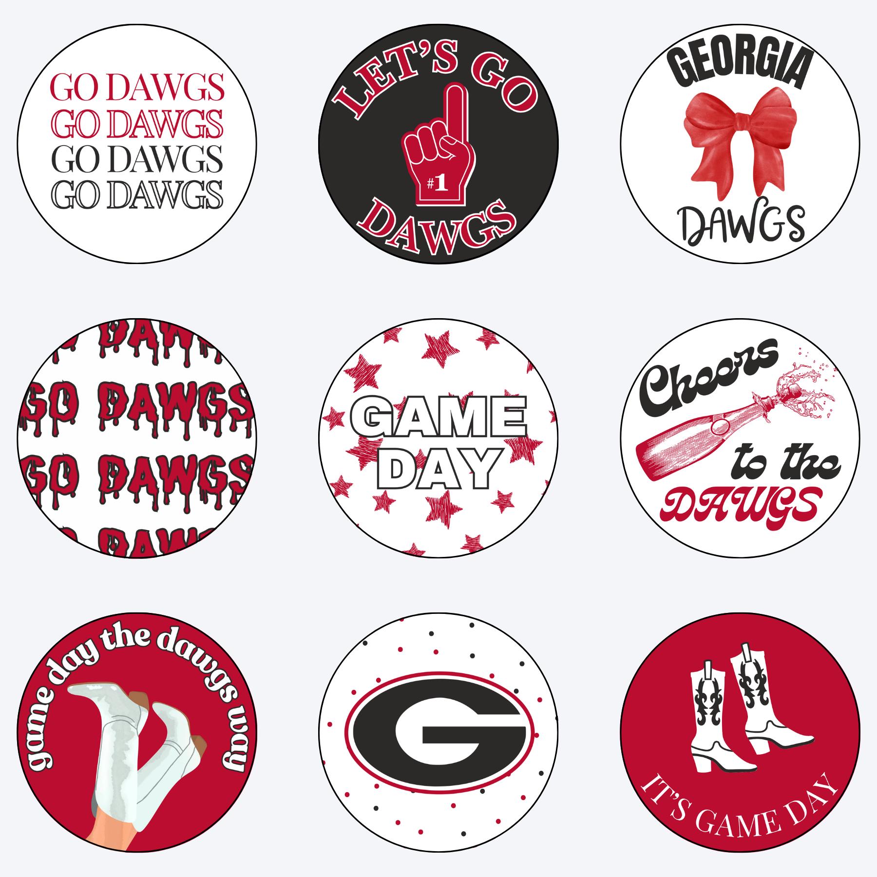 5 Georgia Game Day Pins - Etsy