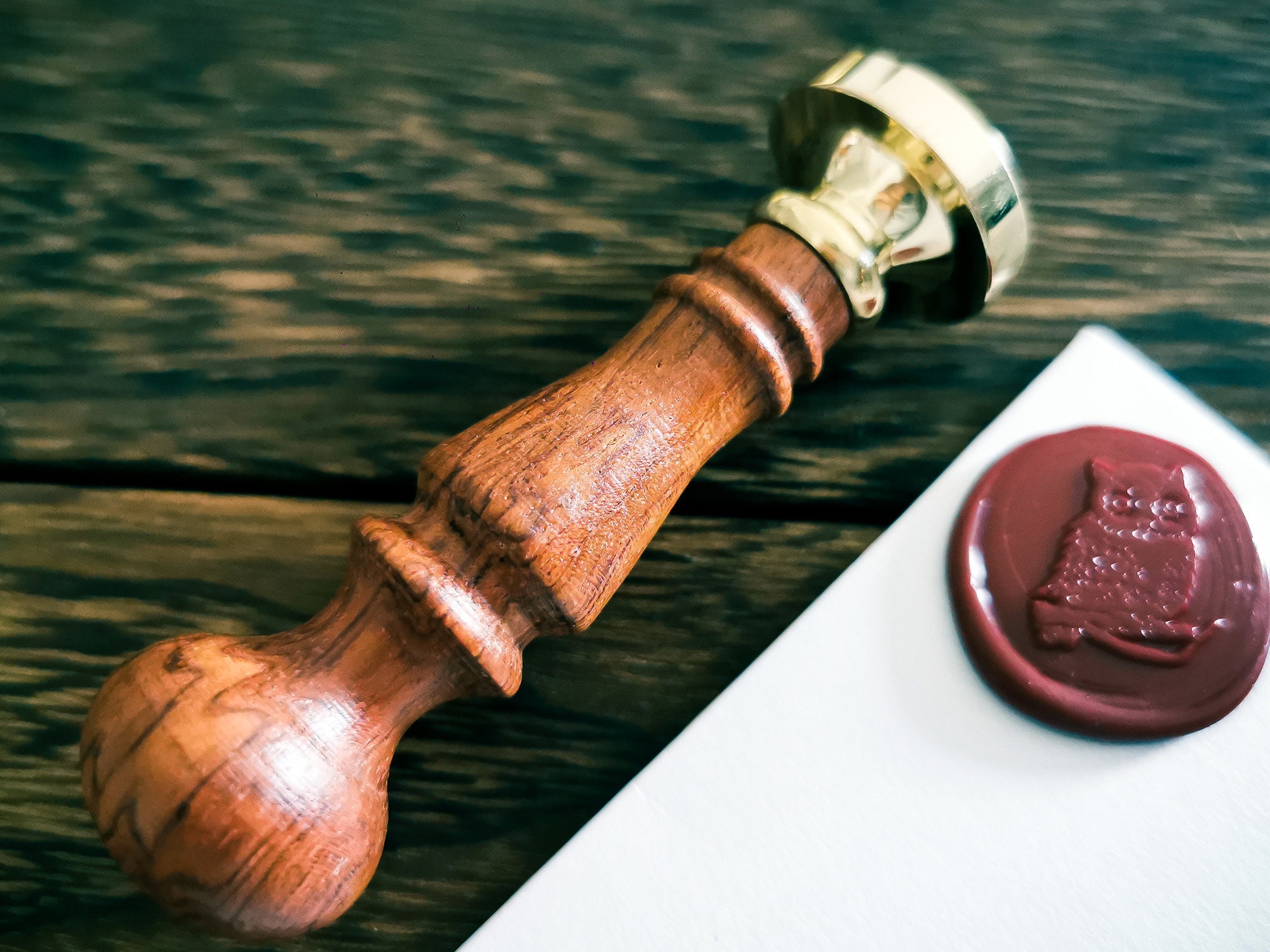 Wax Seal OwlWax Seal StampWax Stamp HeadEnvelope and | Etsy