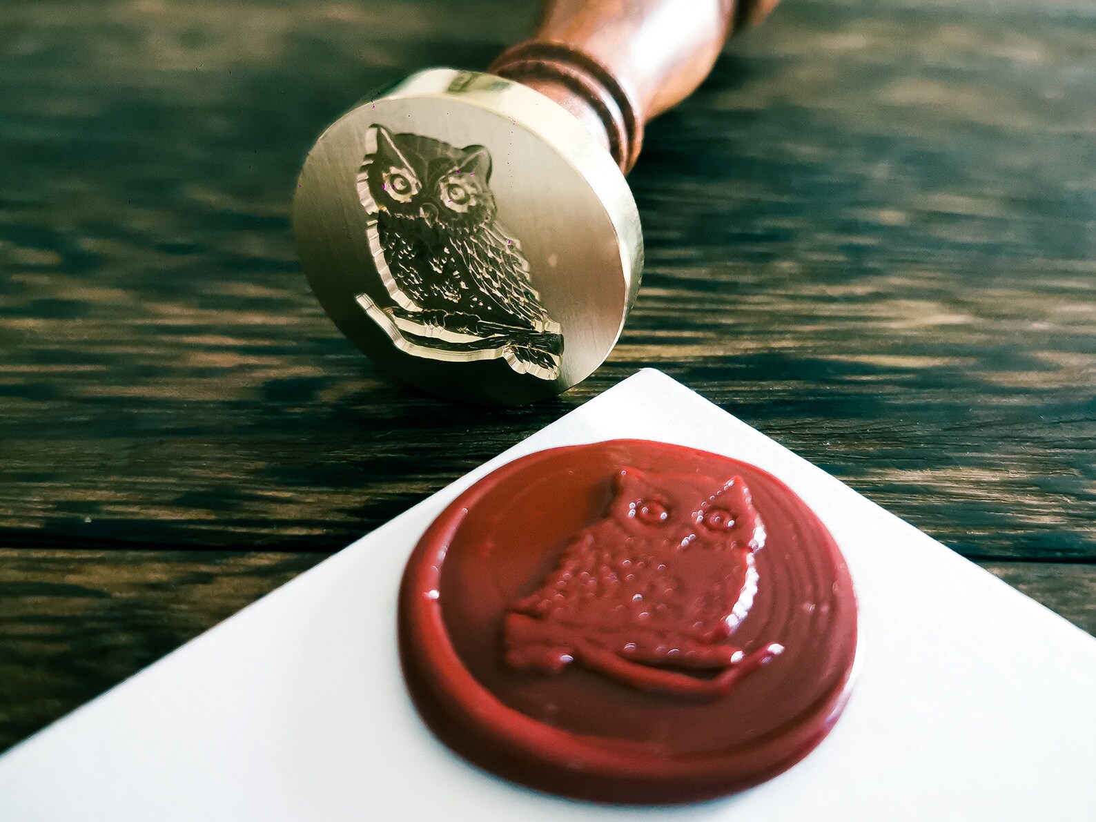 Wax Seal OwlWax Seal StampWax Stamp HeadEnvelope and | Etsy