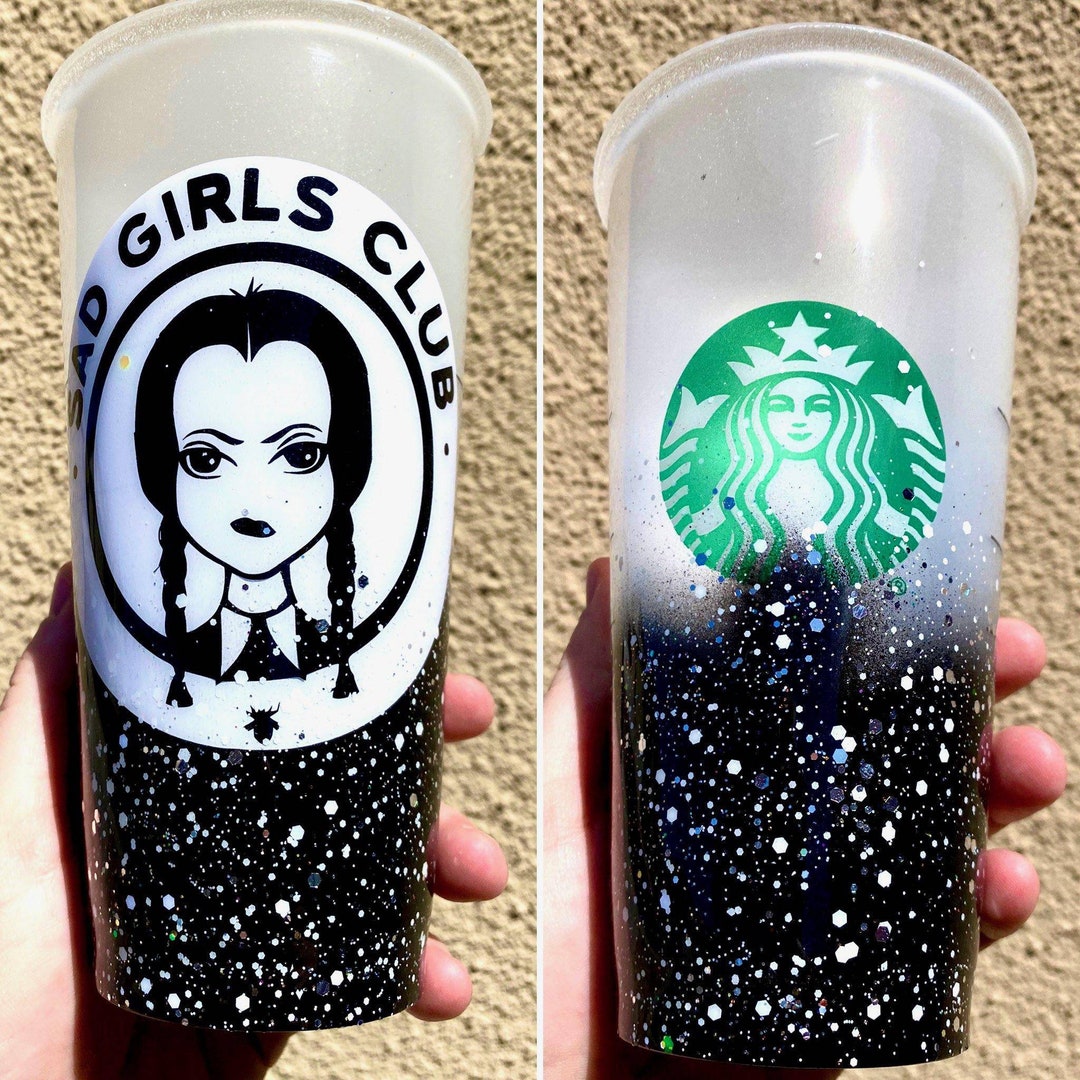 Wednesday Addams Starbucks Cup Wednesday Addams Starbucks - Etsy