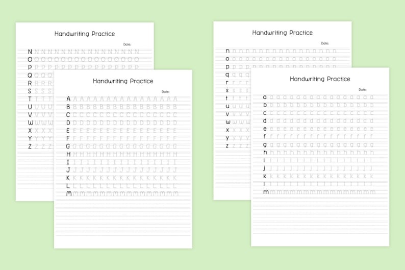 Handwriting Practice Sheets Handwriting Worksheet - Etsy