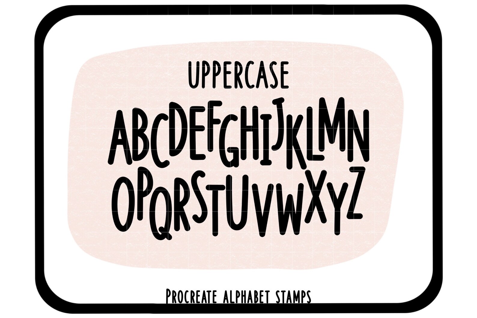 Procreate Stamps Procreate stamp set alphabet stamp letter | Etsy