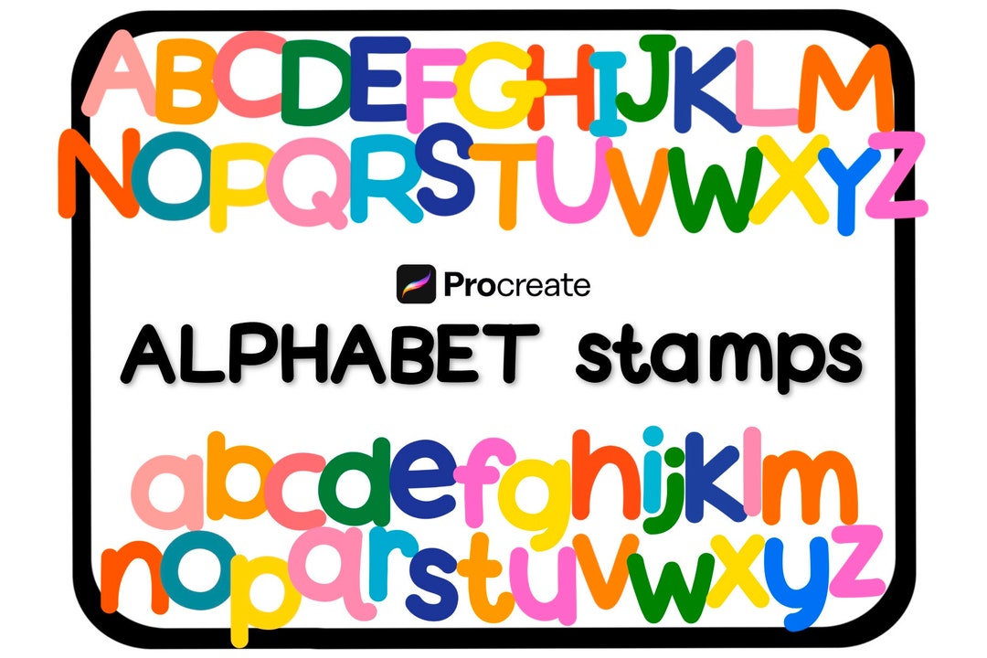 Procreate Stamps, Procreate Stamp Set, Alphabet Stamp, Letter Stamps ...