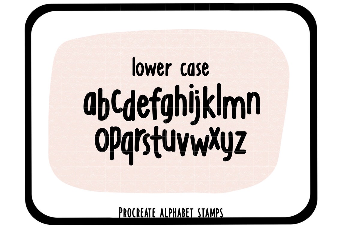 Procreate Stamps Procreate stamp set alphabet stamp letter | Etsy