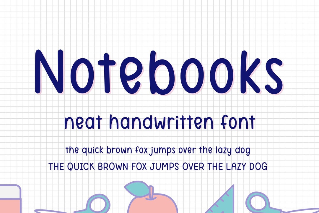 Notebooks Font Neat Handwritten Font Handwriting Font Neat - Etsy