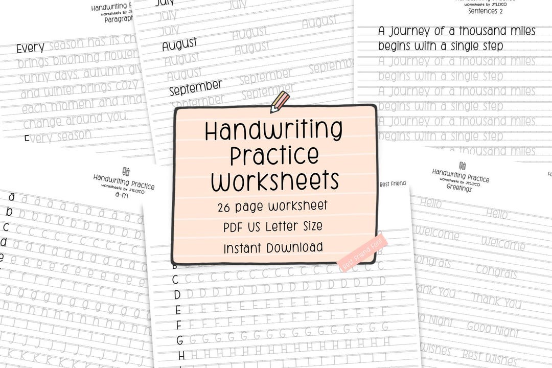 Handwriting Practice Workbook Printable Worksheet for Neat Tidy Clean ...