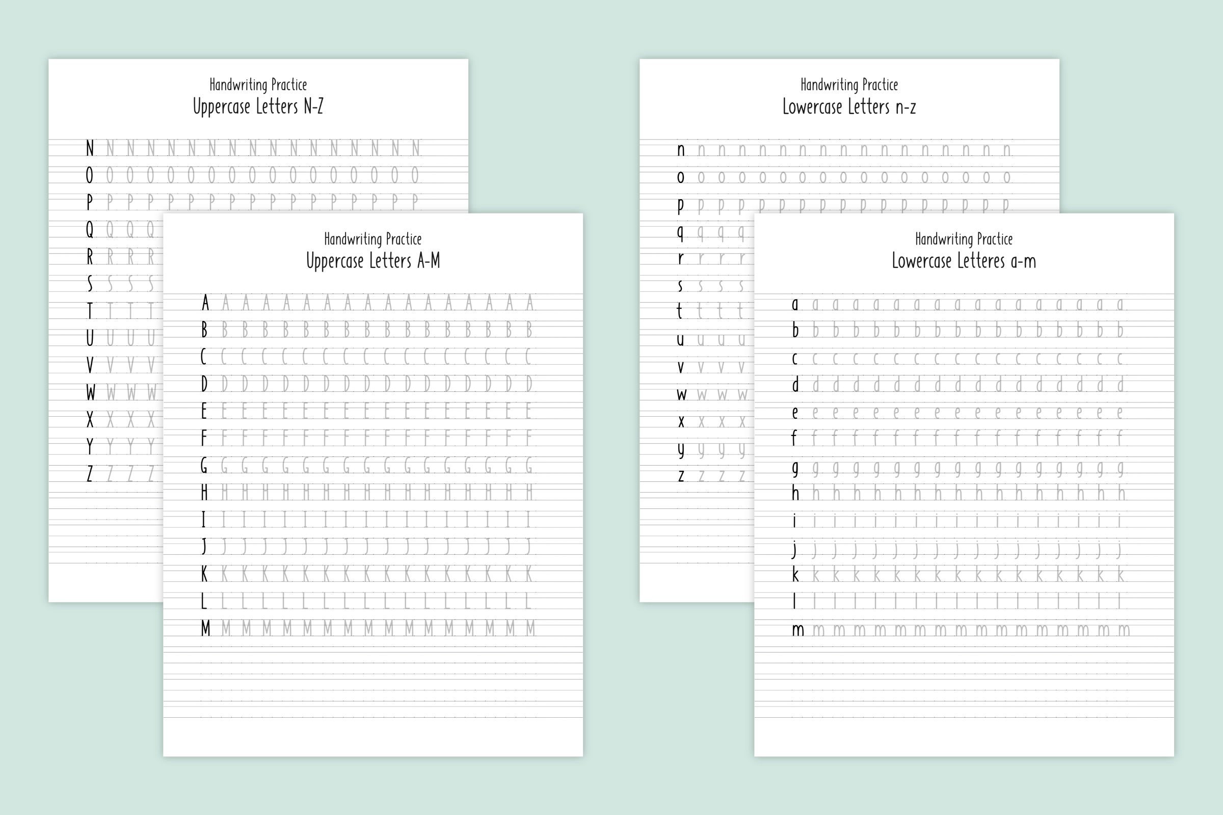 Handwriting Practice Sheets Handwriting Worksheet - Etsy