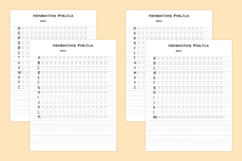 Handwriting Practice Sheets Handwriting Worksheet - Etsy