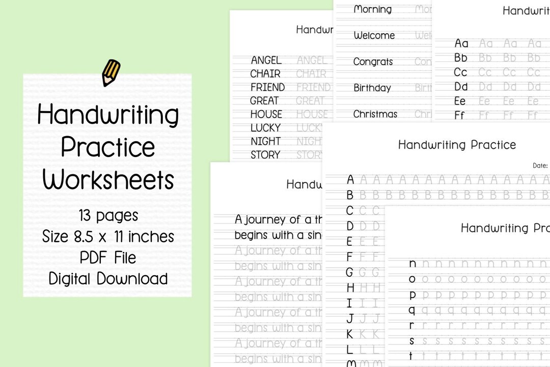 Handwriting Practice Sheets, Handwriting Worksheet, Handwriting for ...