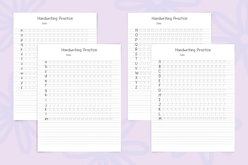 Handwriting Practice Sheets Handwriting Worksheet - Etsy